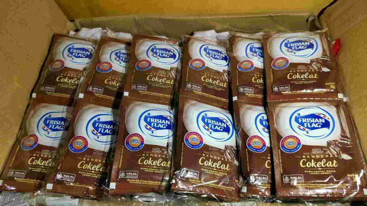Susu Frisian Flag sachet kental Manis COKELAT 38g/Susu bendera renceng ...