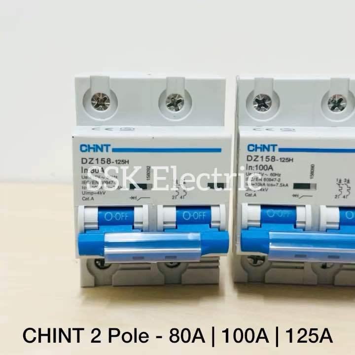CHINT 2 Pole Miniature Circuit Breaker | 80A | 100A | 125A | SSK electric | Lazada PH