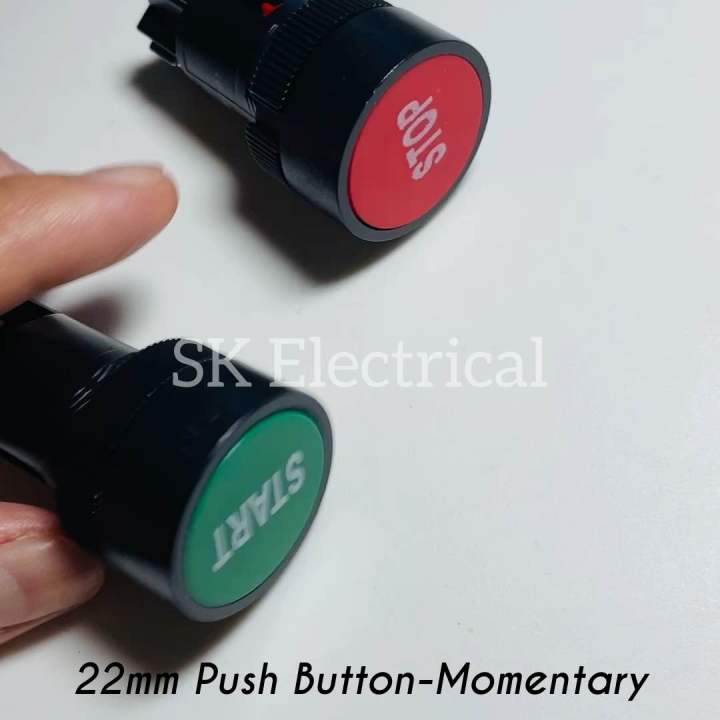 22mm PUSH BUTTON - Momentary 220V | sk electrical | Lazada PH