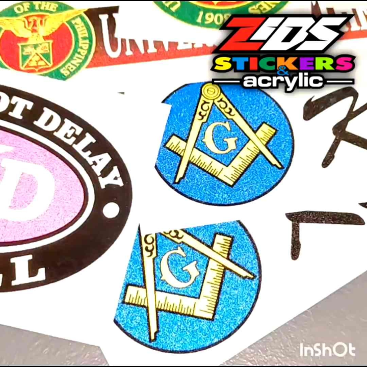 up school logo customized 3M reflective printed laminated sticker for ...