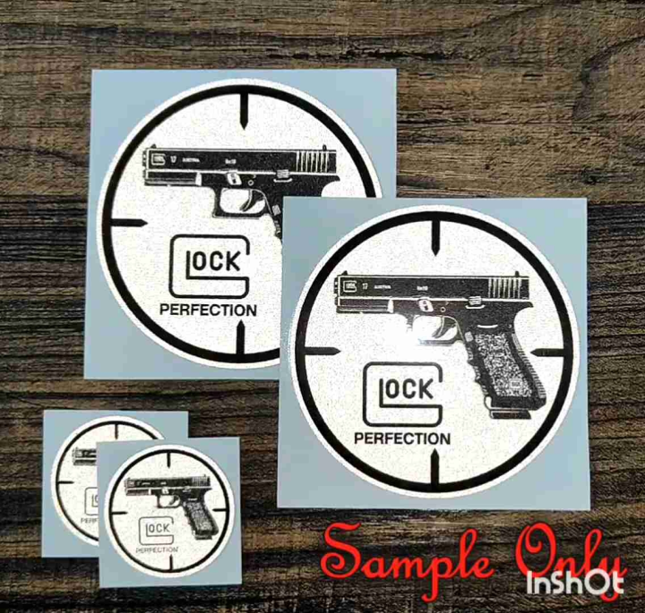 glock 3M reflective laminated sticker for cars, motorcyle gadgets ...
