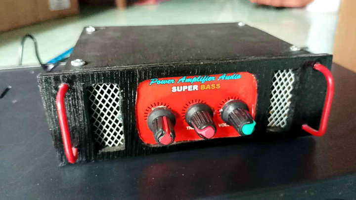 Power Amplifier Mini Audio Sound System Miniatur Daya Aki Adaptor 12 ...