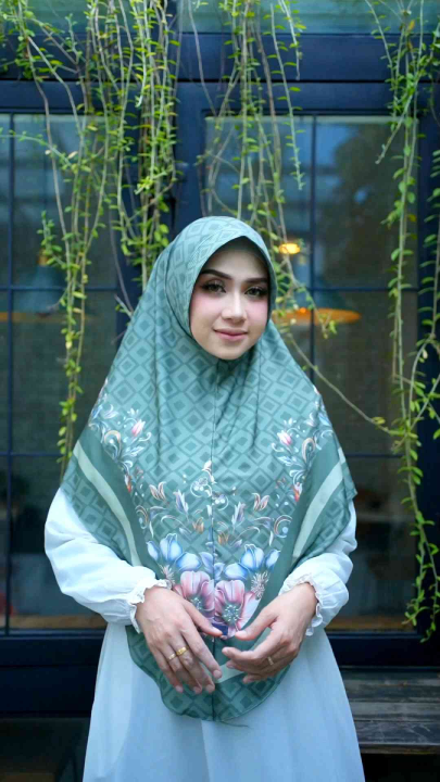HIJAB JILBAB BERGO MOTIF PRINTING TERBARU 2025 UKURAN JUMBO | Lazada ...