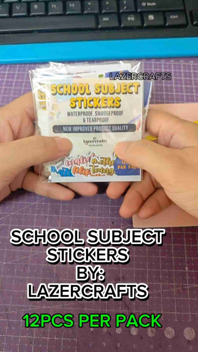 13 pcs. Aesthetic School Subjects Sticker Labels Notebook Labels ...