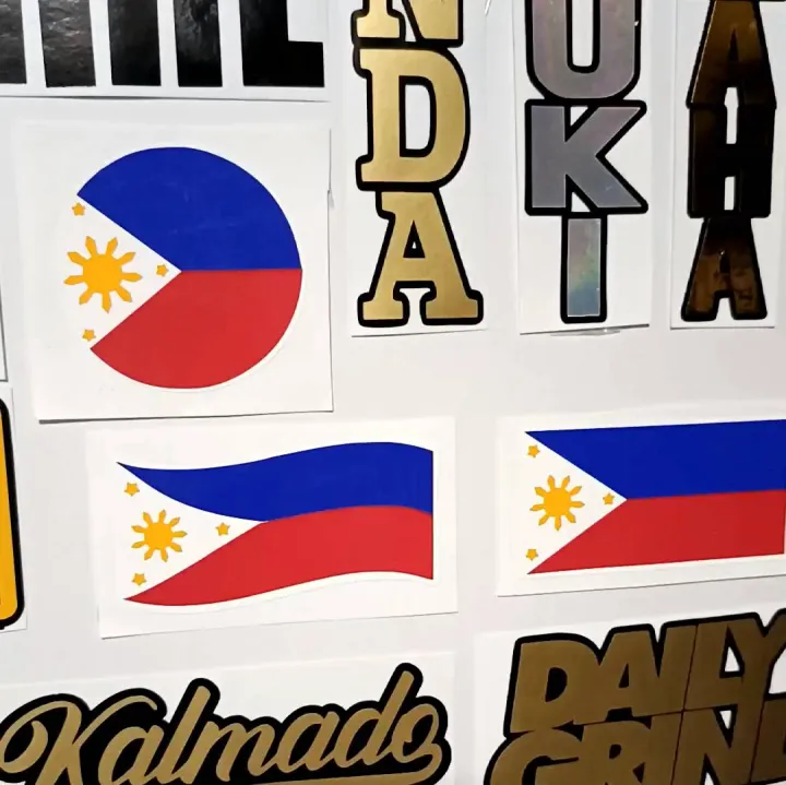 PH Flag Sticker Decal in 3 Layers and Types: Rectangle/Circle/Waving ...