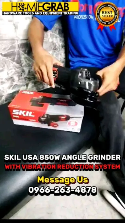 SKIL 850W Heavy Duty Angle Grinder 4" 100mm With FREE Vibration ...