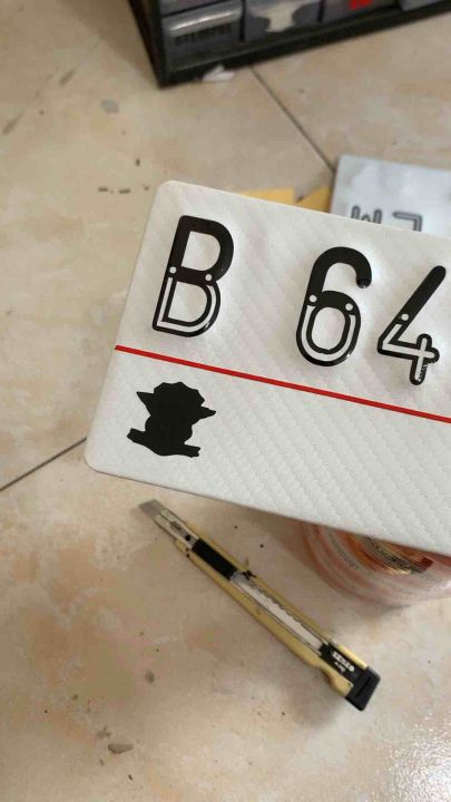 Plat Nomor Motor Custom Variasi Karbon Baut Tanam | Lazada Indonesia