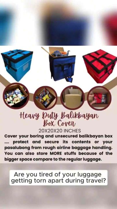 Heavy Duty Navy Blue Balikbayan Box Cover Plus Double Walled Balikbayan ...