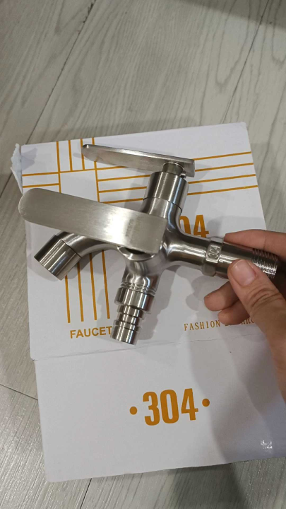 304 Stainless Steel 2Way Tap Bathroom Faucet Water Tap | Lazada