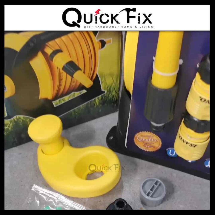QuickFix [NEW] ISANO Water Hose Reel Roller 15m & 20m Wall Mounting ...