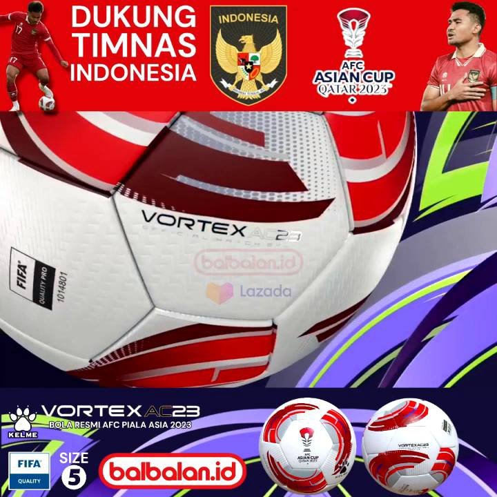 KELME VORTEX AC23 Bola Sepak Size 5 AFC Asian Cup Qatar Piala Asia ...