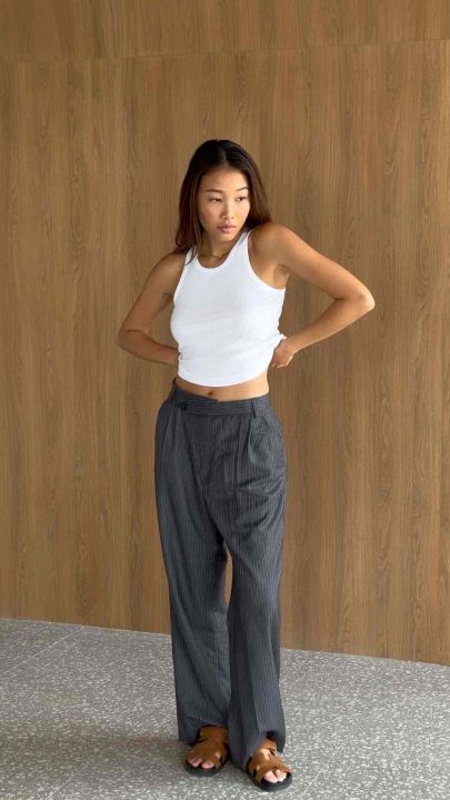 RUMON OFFICIAL - Overlapped Wide Leg Trousers [NO RESTOCK] | Lazada.co.th