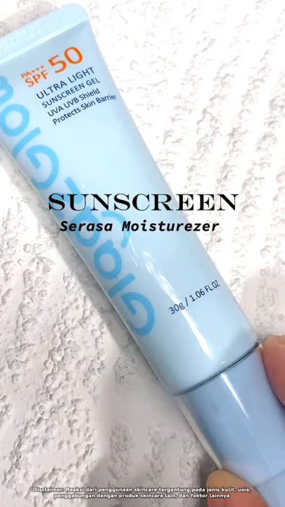 Glad2Glow Sunscreen Serum Ultra Light SPF50 PA+++ 30g | Facial ...