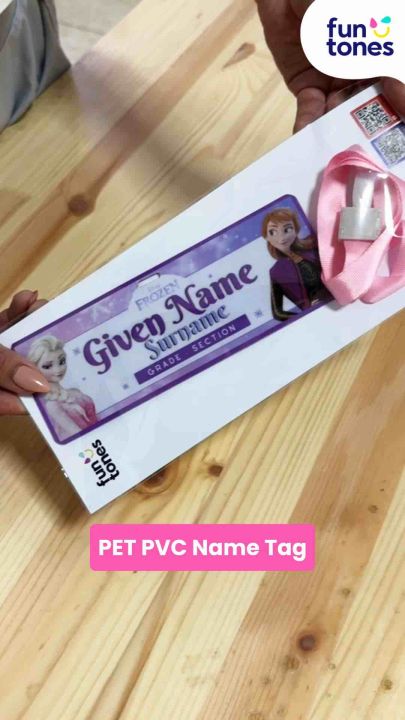 PET PVC / Laminated Name Tags / Name plate for Students Back to School ...