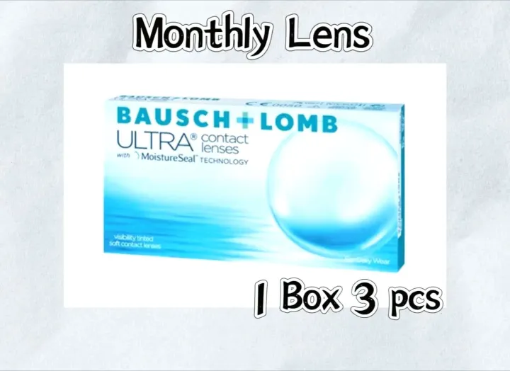 Bausch+Lomb ULTRA Monthly Disposable Silicone Clear Contact Lenses ...