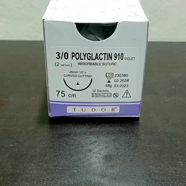 Polyglactin Absorbable Sutures 3/0 Curved Cutting | Lazada PH