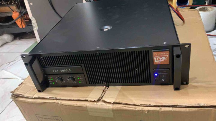 Live FET-1000.3 1000Wx2 8 Ohms Powered Amplifier with Mosfet Transistor ...