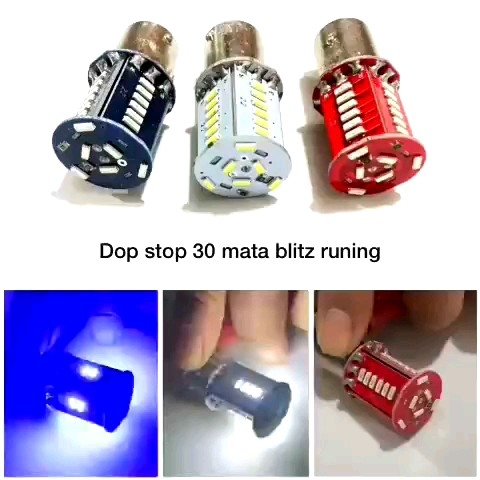 Stop Lamp Lampu Stop LED Rem Bayonet 30 Mata Led Running Kedip 2 Kaki ...