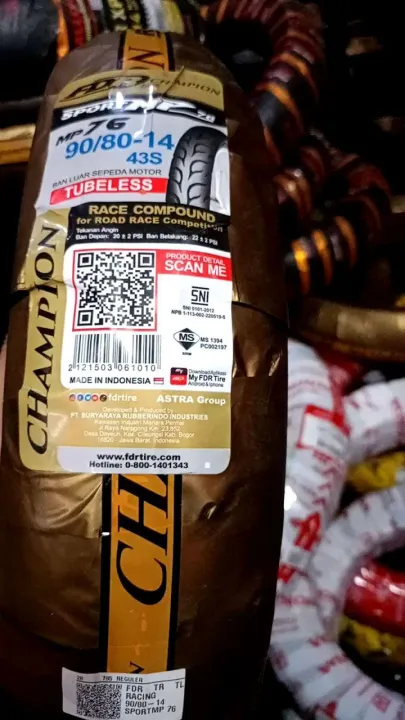 Fdr Sport Mp 76 ukuran 90/80-14 | Lazada Indonesia