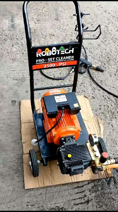 TRIPLEX JET CLEANER PUMP 2500PSI 2HP ELECTRO MOTOR MERK ROBOTECH ...