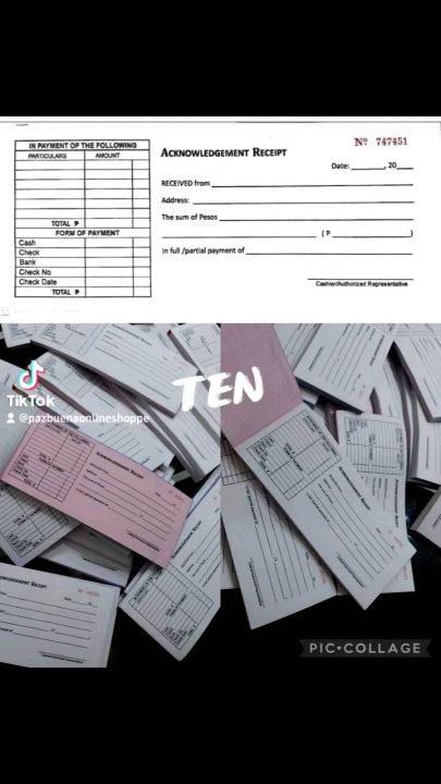 1 PAD/BOOKLET OF CARBONIZED RECEIPT 2PLY/DUPLICATE 50 SHEETS PER PAD ...