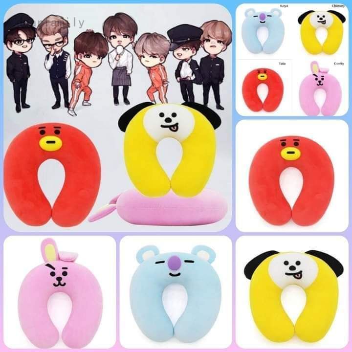 KPOP BTS BT21 U shape airplane travel sleeping neck pillow bangtan ...