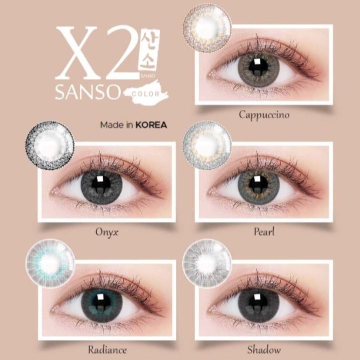 Softlens Normal warna X2 sanso 55% water | Lazada Indonesia