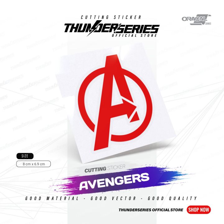 Stiker Avengers Logo | Cutting Sticker Avengers Logo | Avengers ...