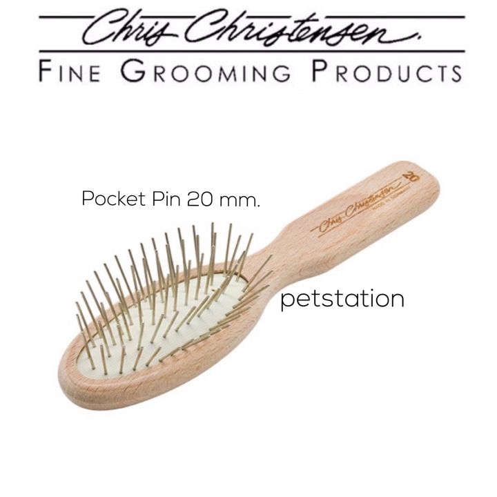 Christensen Oval Pocket Pin Brush 20 mm. แปรงหวีขนสัตว์เลี้ยง | Lazada ...