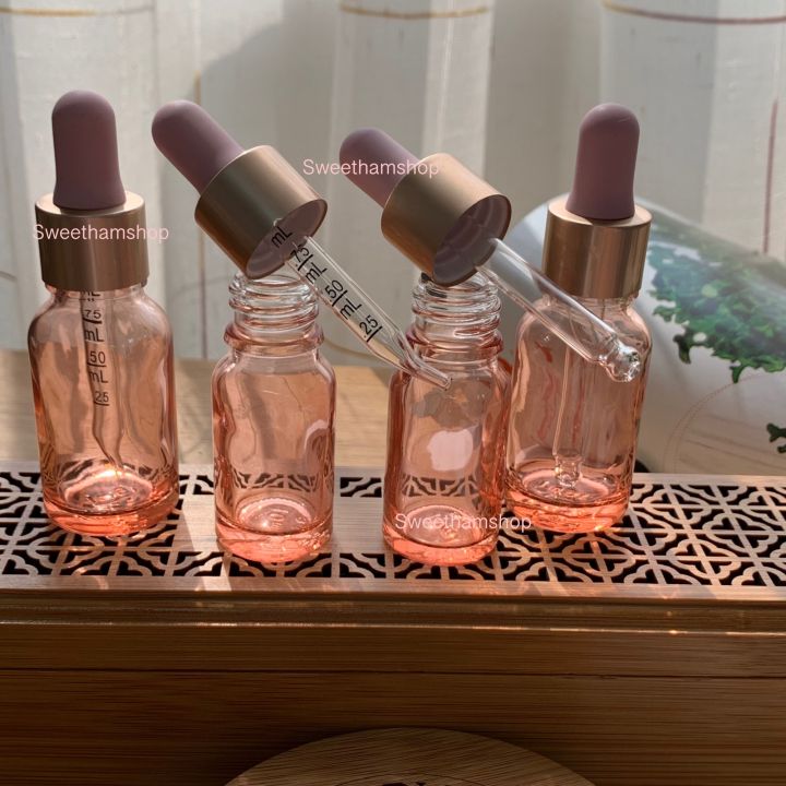 Pink Crystal Bottle with Straight Dropper or Elbow Dropper Tube Pls ...