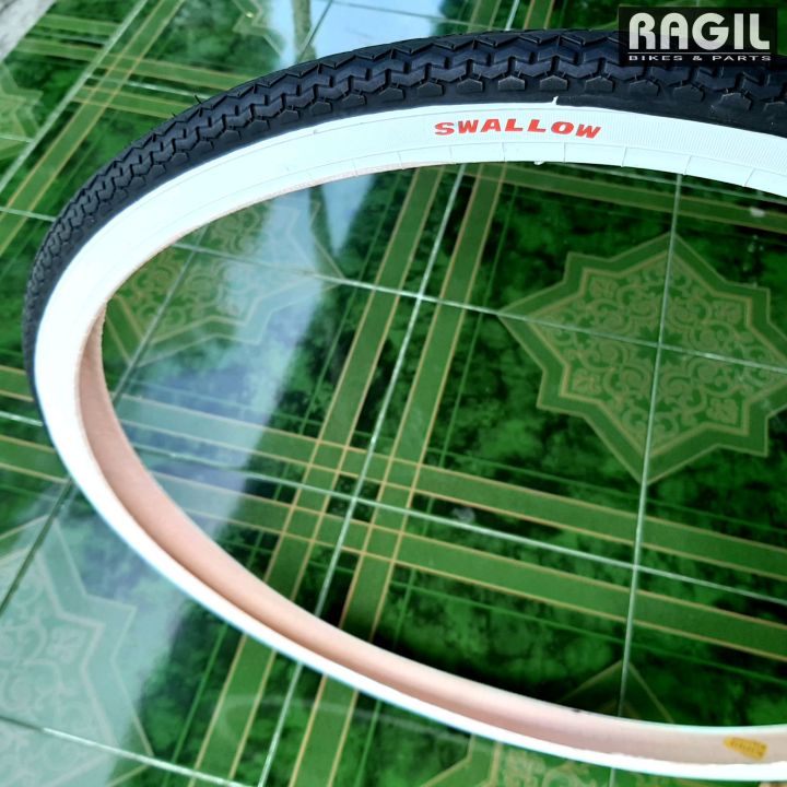 BAN LUAR SEPEDA 26 x 1 3/8 26x1 3/8 SWALLOW CITY BIKE CTB JENGKI HITAM ...
