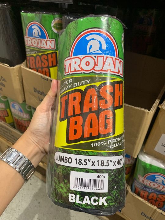 Trojan Trash Bag Black XXL Jumbo 40ct | Lazada PH