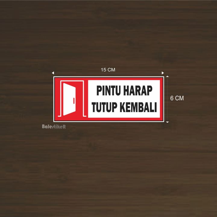 stiker pintu harap tutup kembali | Lazada Indonesia