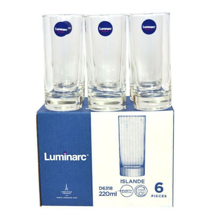 Luminarc Gelas Tumbler Islande 220 Ml / 6 pcs original | Lazada Indonesia