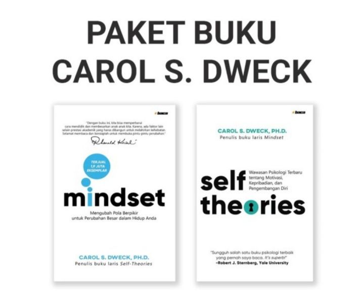 PAKET 2 BUKU CAROL S. DWECK - MINDSET + SELF THEORIES | Lazada Indonesia