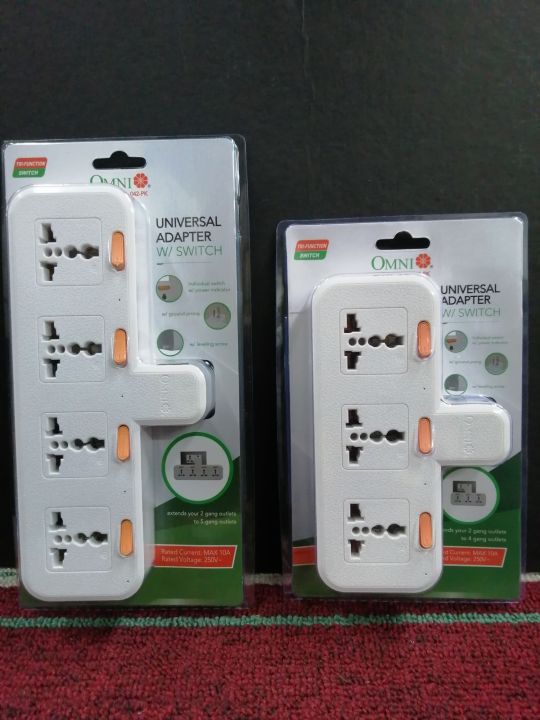 Omni Universal Adapter w/ Switch (3 gang or 4 gang) | Lazada PH