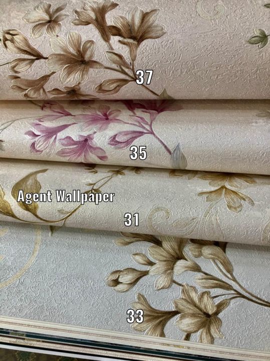 Wallpaper Dinding Bunga Glitter Gold Mewah Executive | Lazada Indonesia