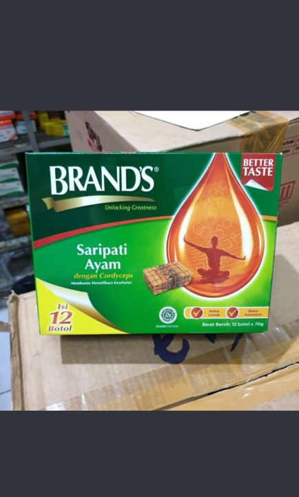 BRAND'S Saripati Ayam Cordyceps isi 12 botol x 70gram | Lazada Indonesia