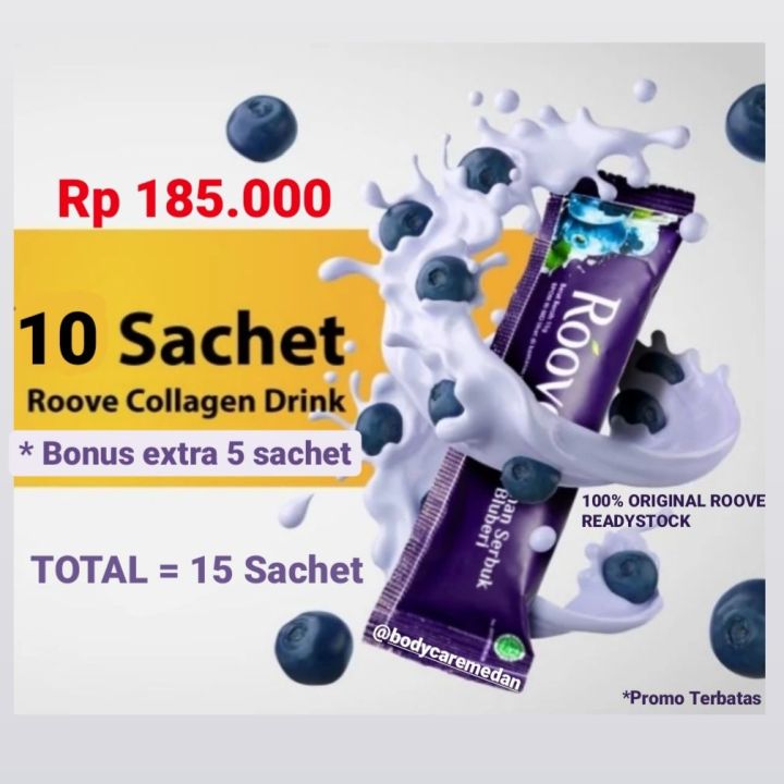 ROOVE 10 sachet PROMO 15 sachet. 100% ORIGINAL READYSTOCK KOLAGEN PROMO ...