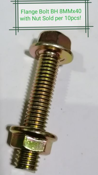 Flange Bolt BH 8MMx40 with Nut Sold per 10pcs! | Lazada PH