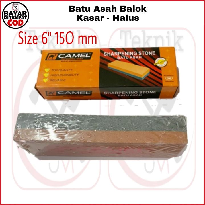 Batu Asah Camel Kasar Halus Ukuran [ 6 Inch ] 16 Cm Batu Asahan Balok ...
