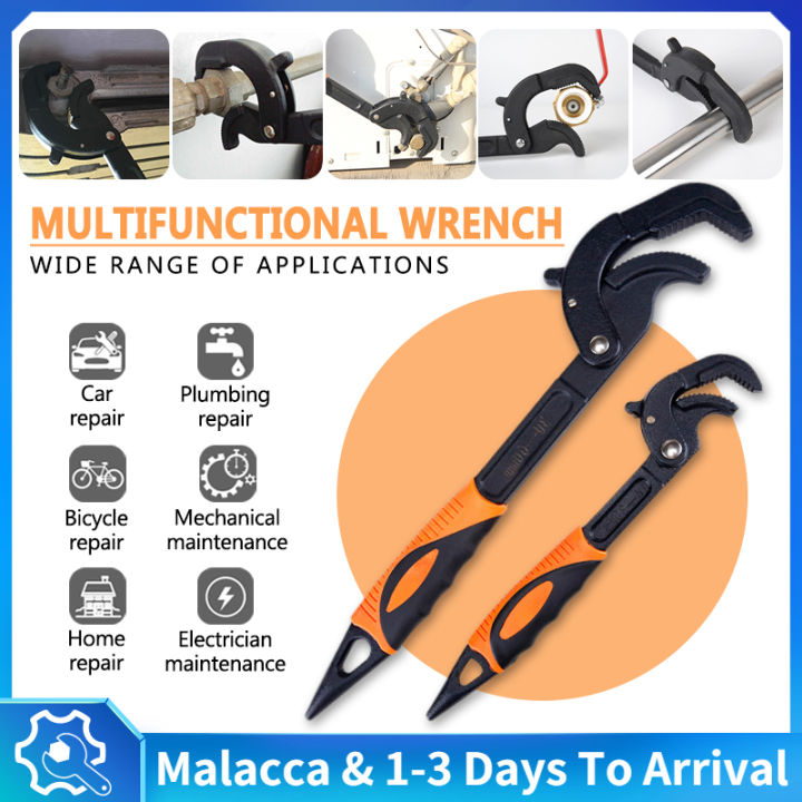 Adjustable Wrench Universal wrench multifunctional Pipe Wrench 14-30mm 30-60mm Key Pipe Wrench ...