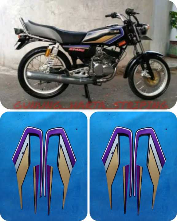 Striping Stiker Lis Les Body Motor Full Set Yamaha RX KING 1992 Standar ...