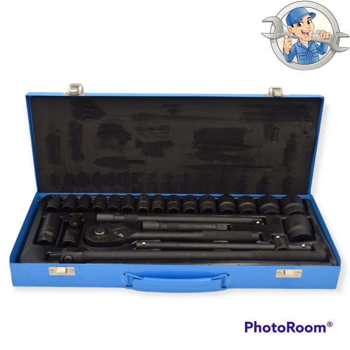 24pcs 1 2drive Socket Set 6point 8mm To 32mm Heavy Duty Lazada Ph