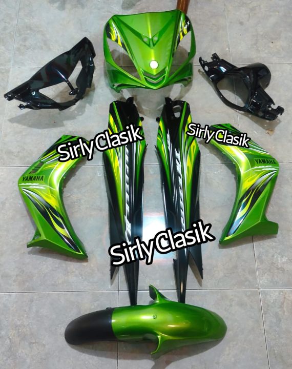 Cover Body Fullset Halus Yamaha Jupiter MX Lama Warna Hijau Hitam ...