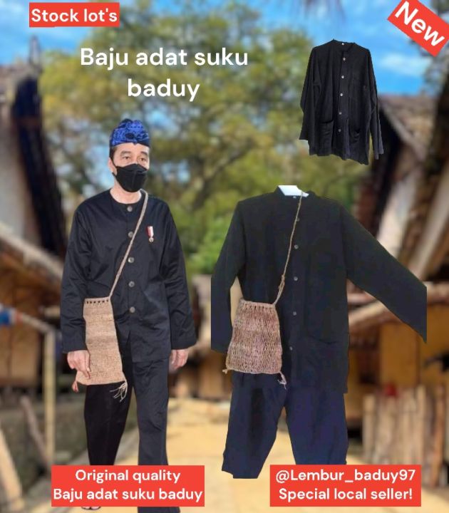 BAJU PANGSI BADUY | Baju adat khas suku baduy satu setel baju etnik ...