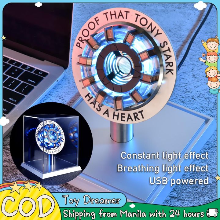 ORIGINAL Iron Man Heart Reactor with Display Box Arc Reactor Lamp USB ...