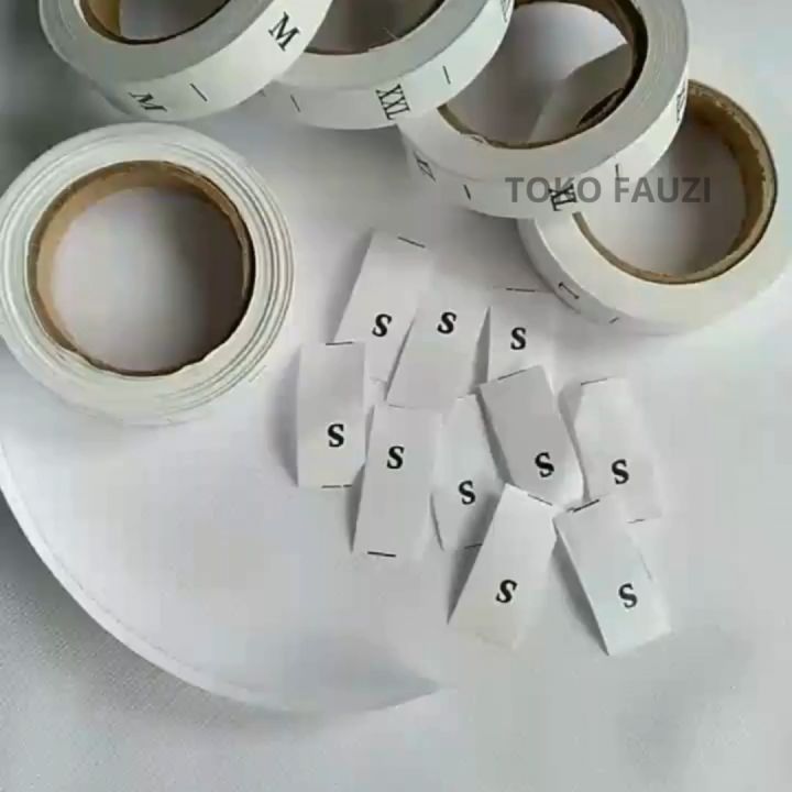 Label Size Ukuran Baju Size Sablon Huruf Harga per gulung isi 300pcs ...