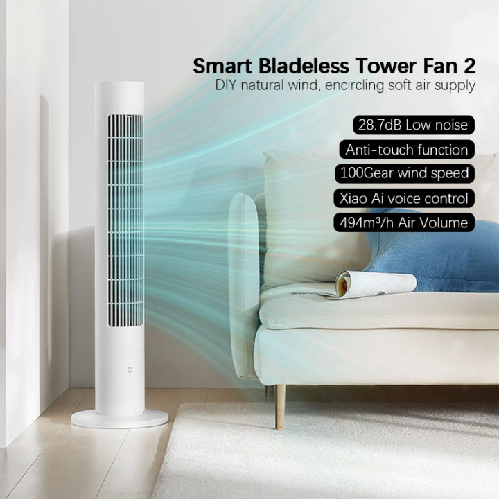 Xiaomi Smart Bladeless Tower Fan 2 DC Frequency Conversion Standing Fan ...