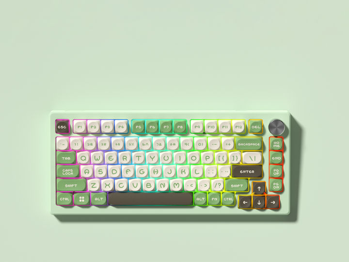 WOMIER 130 Key Green Pine MOA Profile PBT Keycaps Double Customs Shot ...